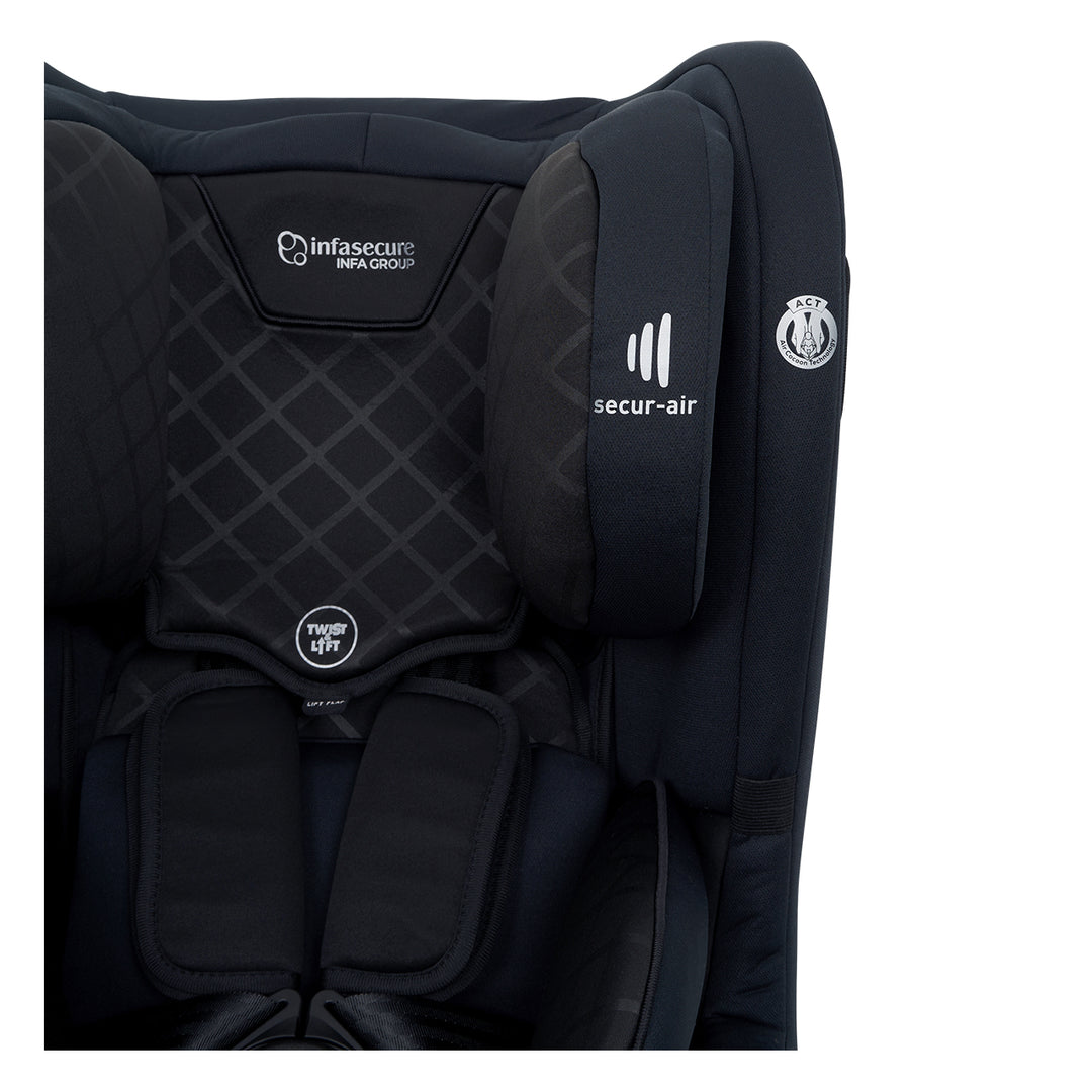 InfaSecure Quattro Onyx Convertible Car Seat (0-4) - ISOFix | Infa Group