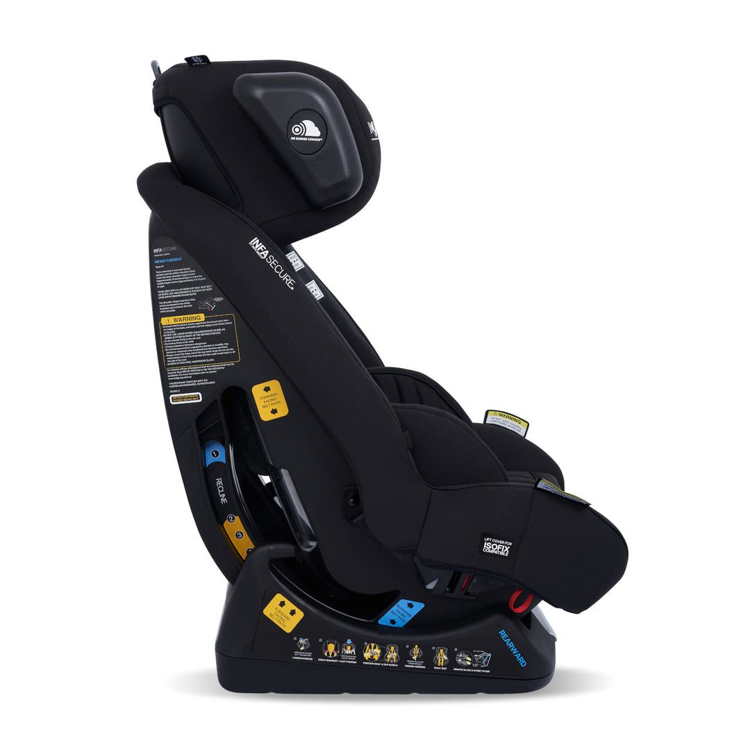 InfaSecure Spectre Black Convertible Car Seat (0-4) - ISOFix | Infa Group